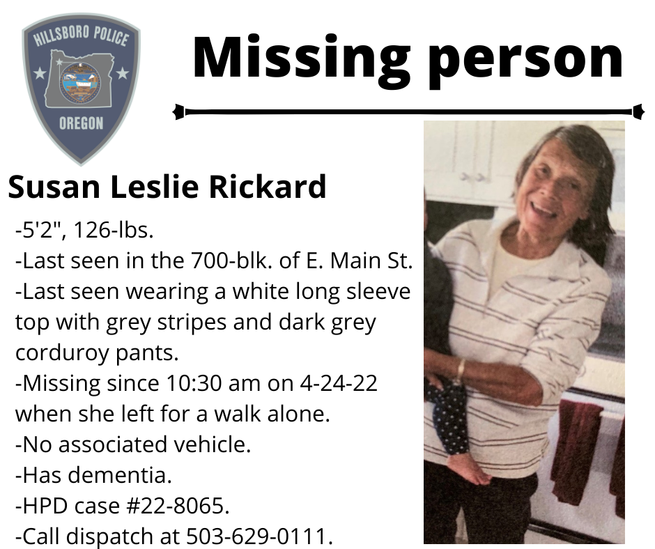 Hillsboro Police Dept. News via Flashalert.net